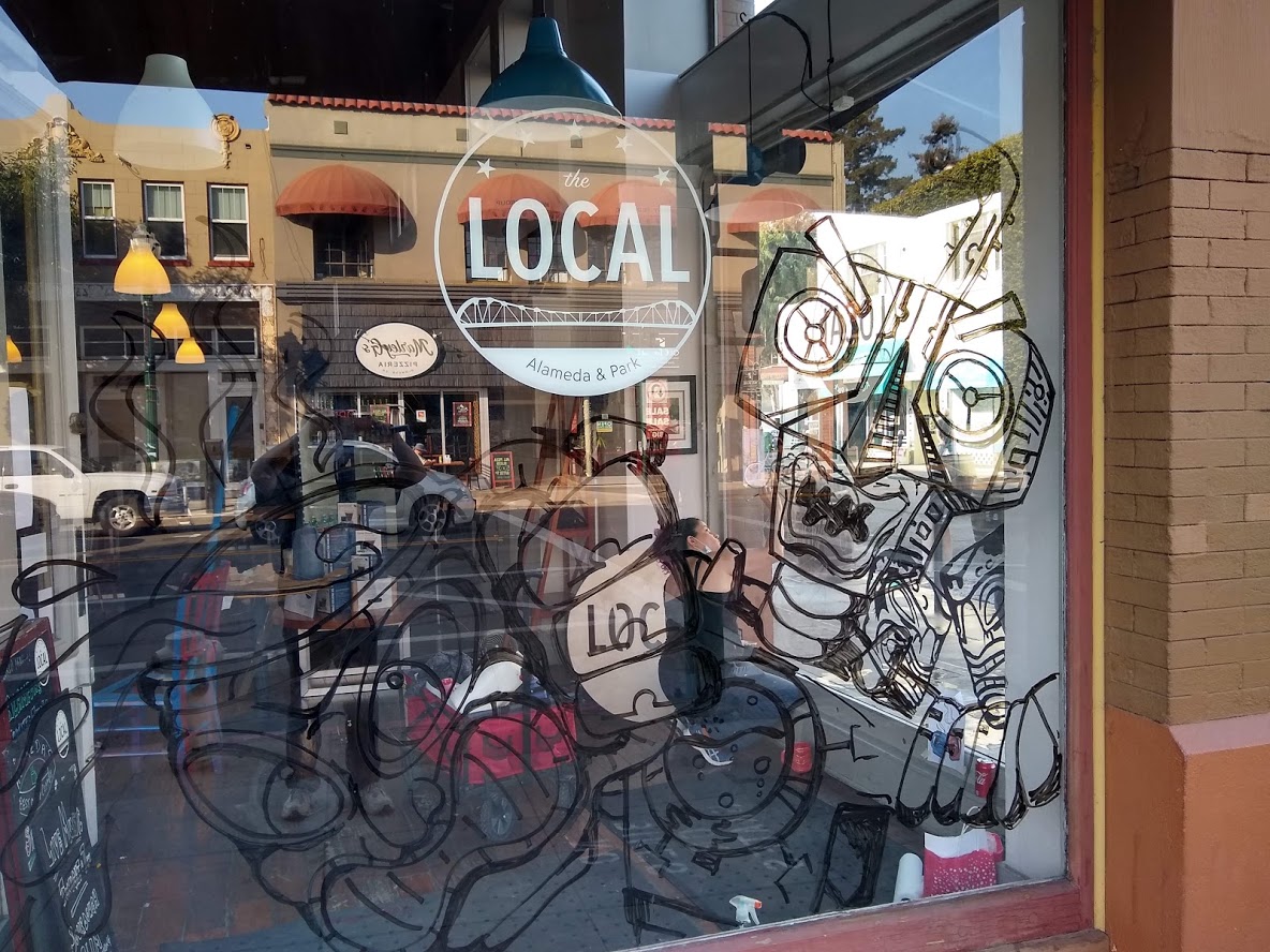 The Local Coffee Shop Windows – East Bay Murals